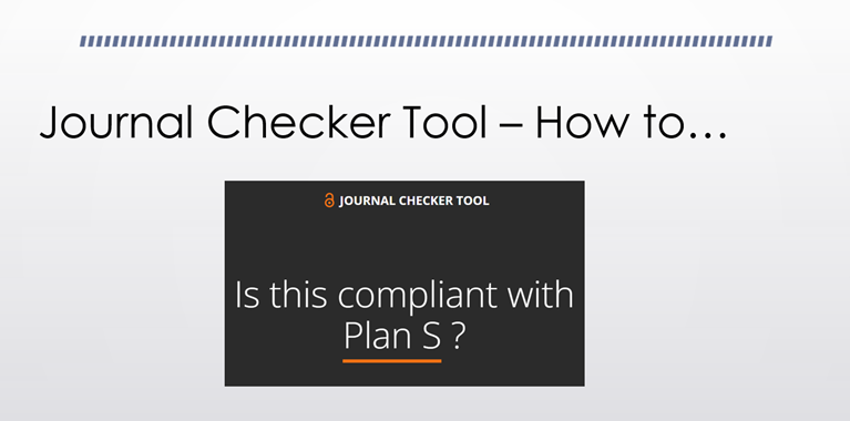 Journal Checker tool - How To