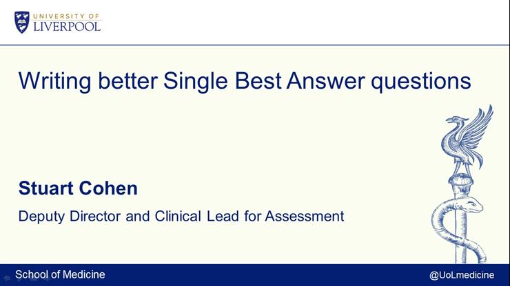 Writing better Single Best Answer questions