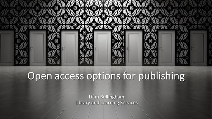 Open access options for publishing