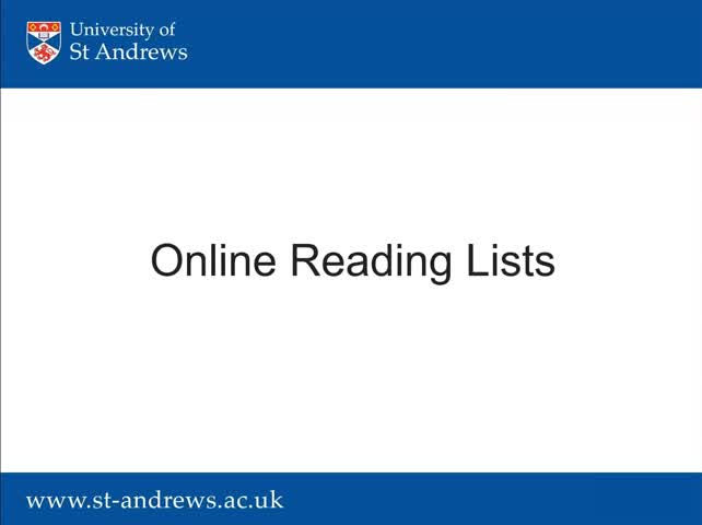 Using Online Reading Lists