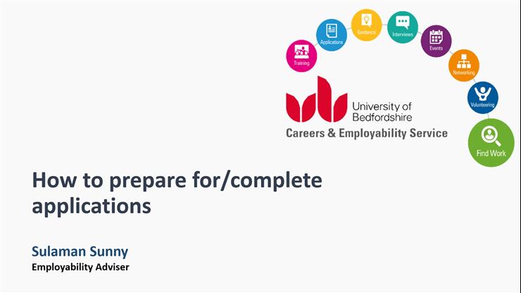 How to prepare for/complete applications