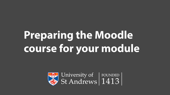 Preparing the Moodle course for your module