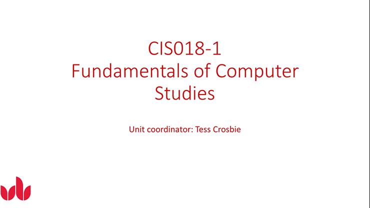 CIS018-1 Intro