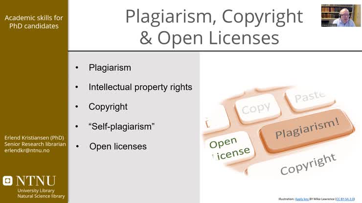 Day 1 Plagiarism Copyright & Open Licenses I-II