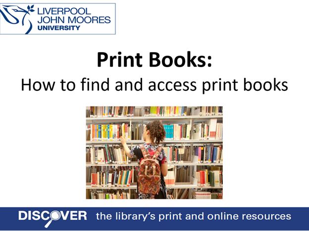 Print Books: How to find and access print books (August 2022)