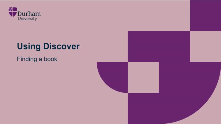 Discover: Finding a book