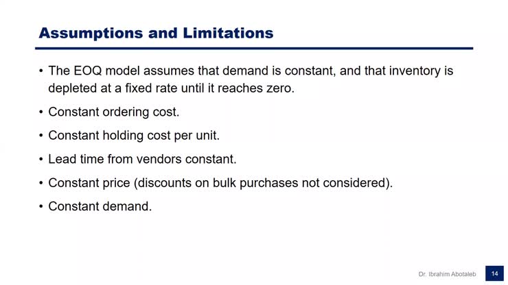 5. A More Advanced EOQ Example