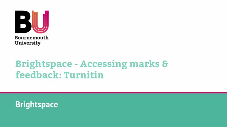 Brightspace - Accessing marks and feedback (Turnitin)