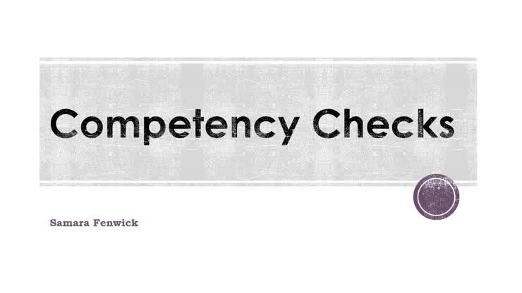 Competency Check Introduction
