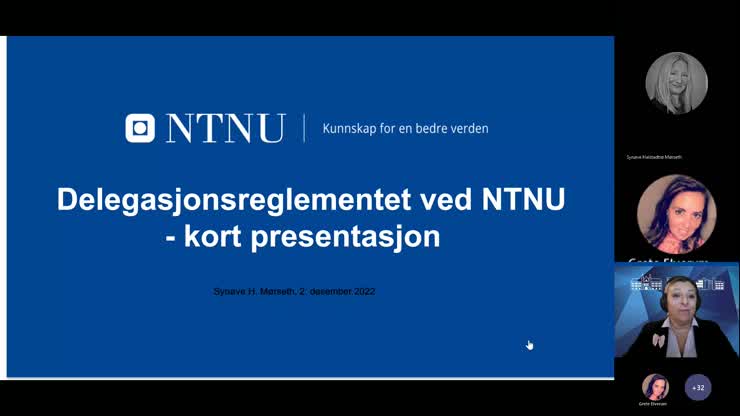 Kurs i delegasjonsreglementet ved NTNU