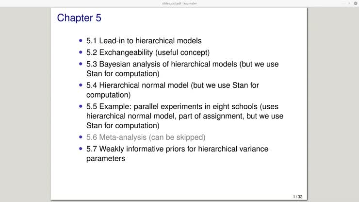 BDA 2022 Lecture 7.1: hierarchical models