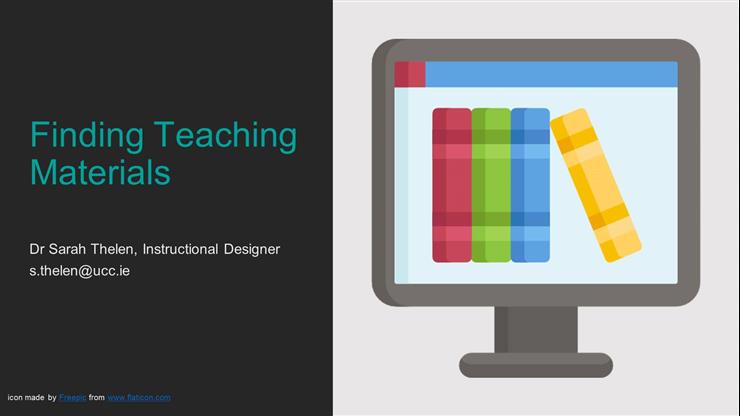 Teach Digi - Finding Teaching Materials (Dr Sarah Thelen) (19 minutes)