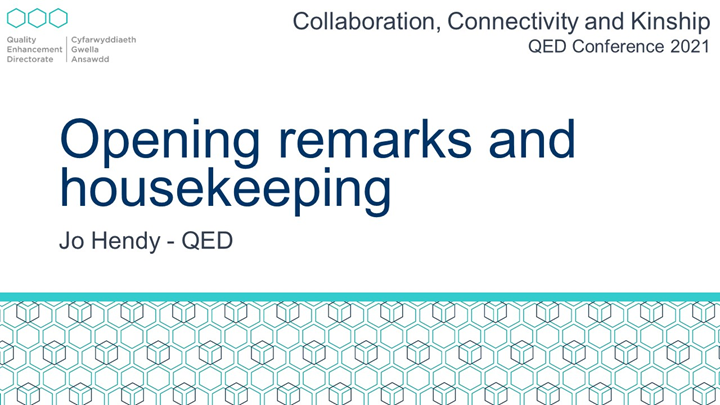 Opening Remarks and Housekeeping