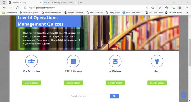GBS library website guide