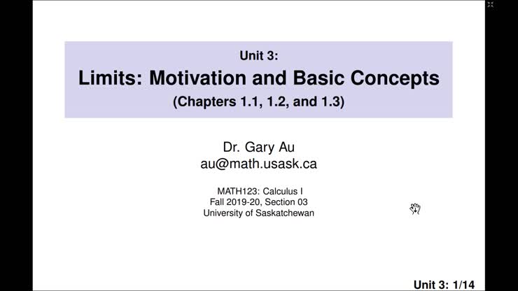 MATH123 Unit 3, Part 1