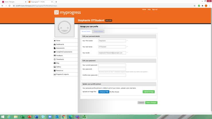 Student Guide to MyProgress (web browser)