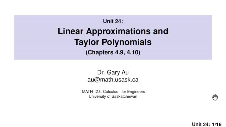 MATH123 Unit 24, Part 1