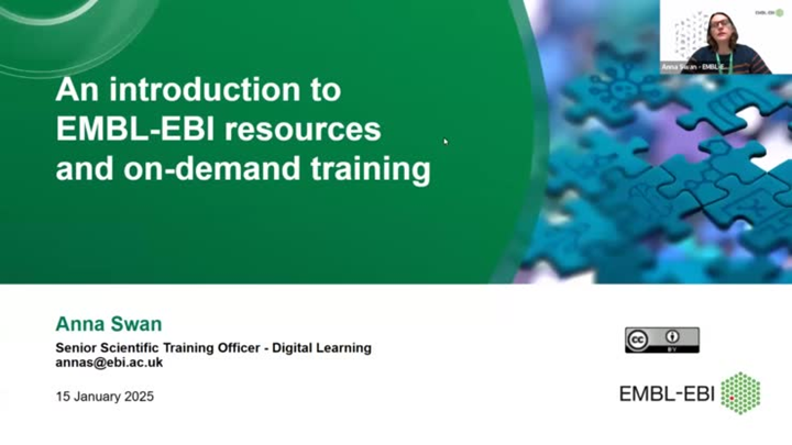 An introduction to EMBL-EBI resources