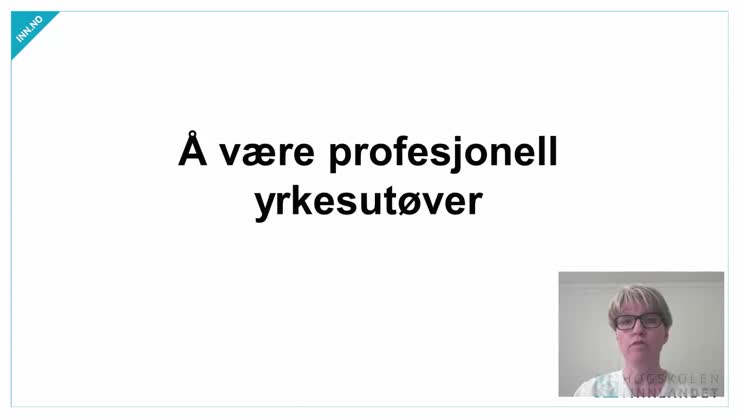 Å være profesjonell yrkesutøver