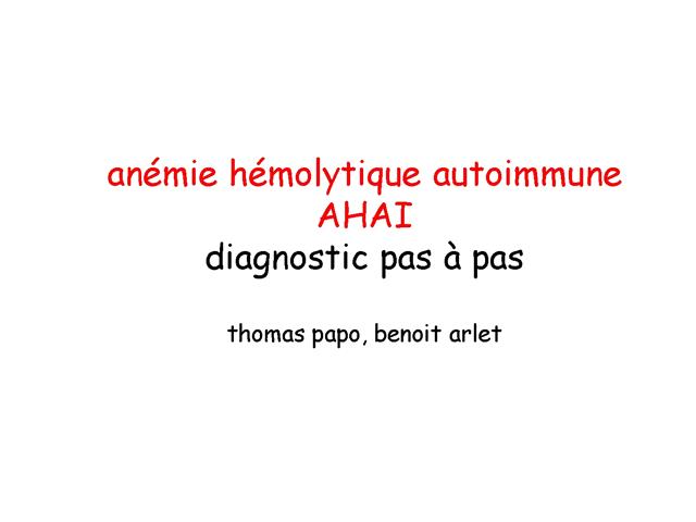 capsule anémie hémolytique auto-immune