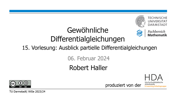 Vorlesung 15: Ausblick partielle Differentialgleichungen | Dr. Robert ...