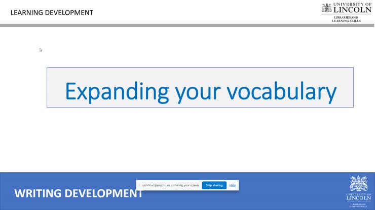 Expanding your vocabulary