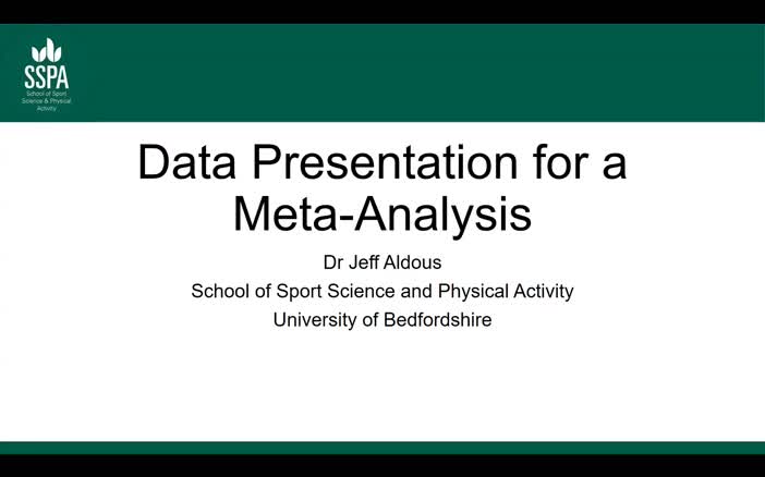 Data Presentation for Meta-Analysis