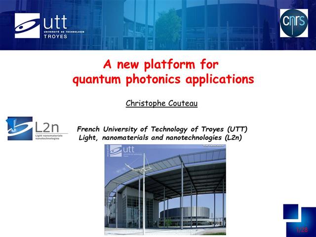 Light, Nanomaterials and Nanotechnology, Prof. Christophe Couteau ...
