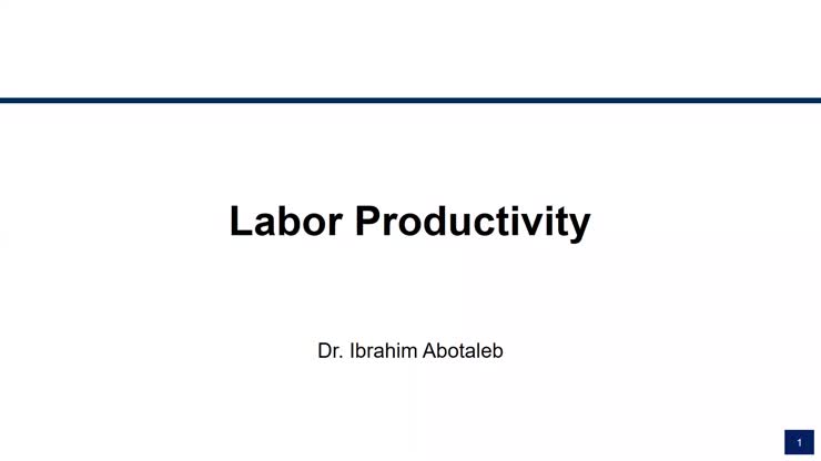1- Introduction to Labor Productivity