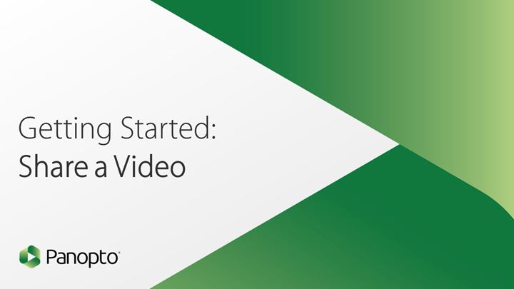 Getting Started: Share a Video