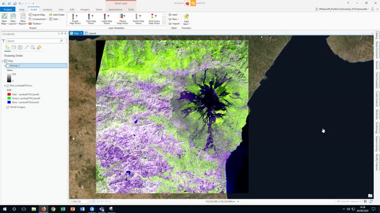 ArcGIS Pro - Generating layout for Mount Etna Lava Practical