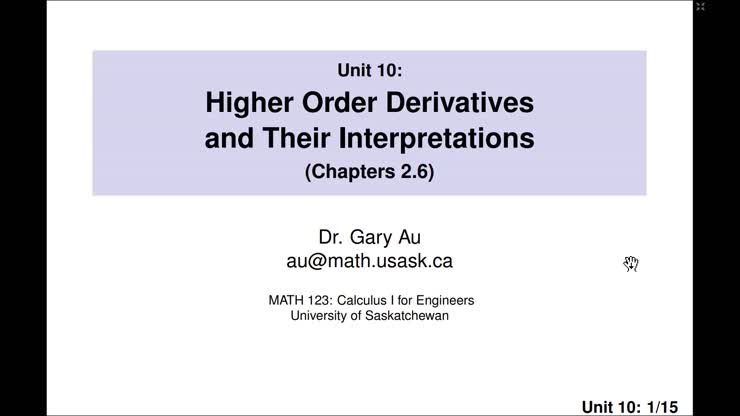 MATH123 Unit 10, Part 1