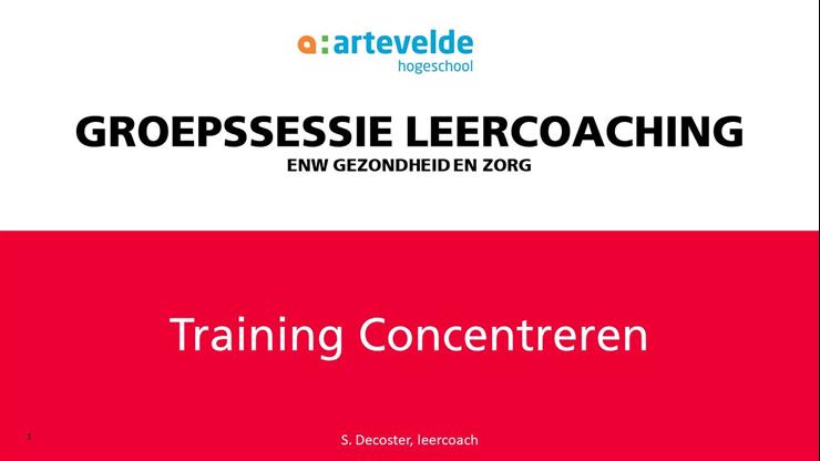 Training concentreren deel 1 werking geheugen (versie zonder interactie)