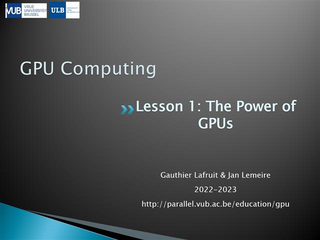 GPU Computing 1 first 30 minutes (13 February 2023)