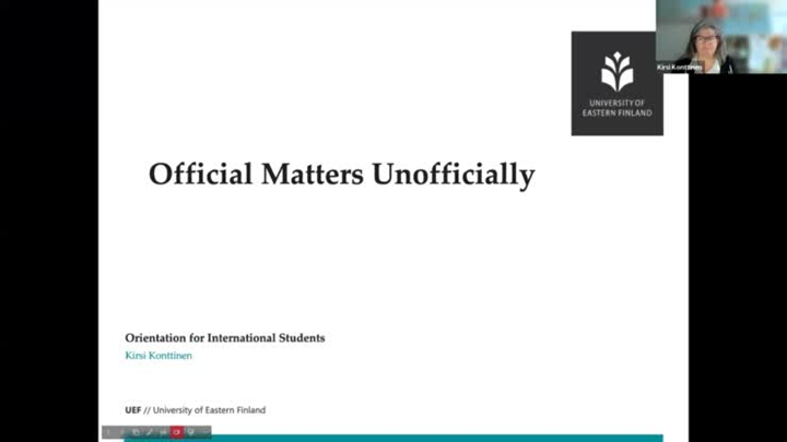 Official Matters Unofficially