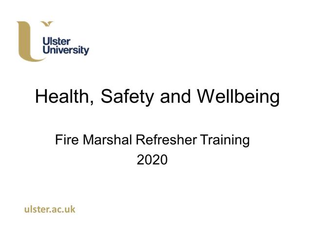 Fire Marshal Training Presentation