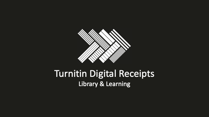 Turnitin - Digital Receipts