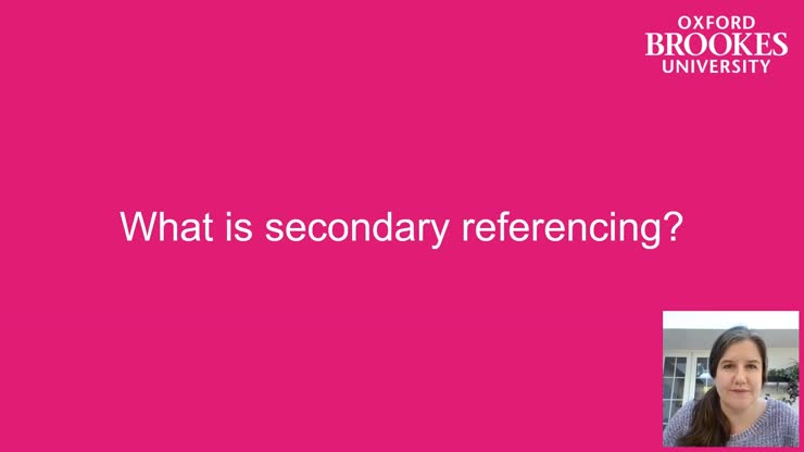 16. Secondary referencing