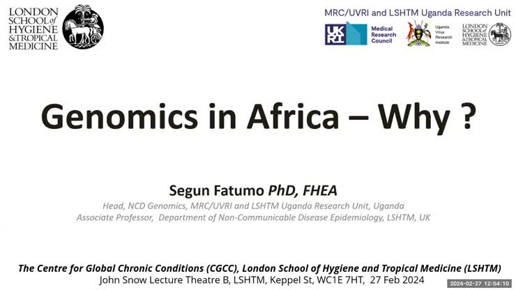 Genomics in Africa: Why?