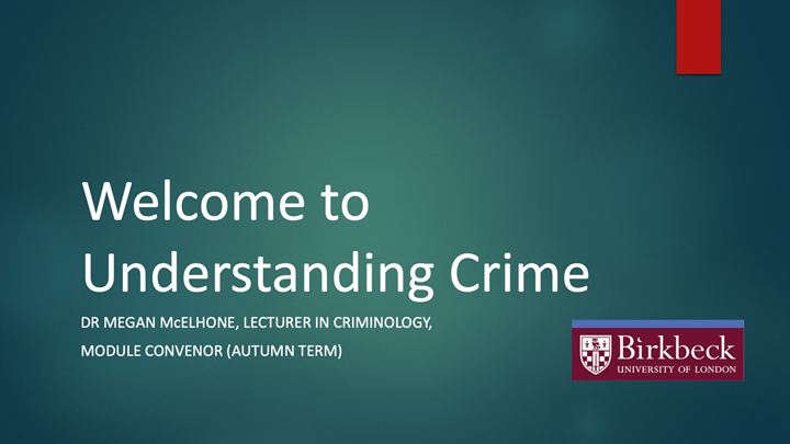 Welcome to Understanding Crime
