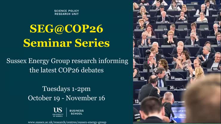 SEG@COP26 Imogen Wade & Carla Alvial Palavicino - Transformative ...