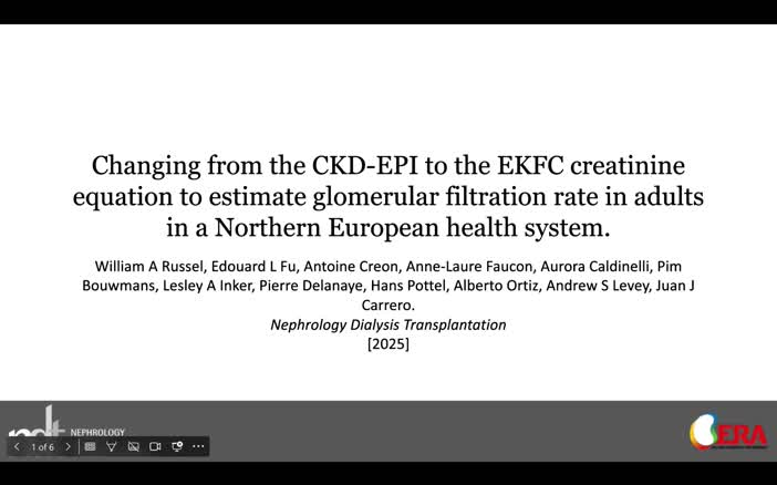 Changing from the CKD-EPI to the EKFC creatinine equation to estimate ...