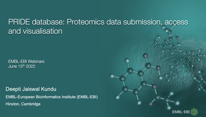 PRIDE database: Proteomics data submission, access and visualisation