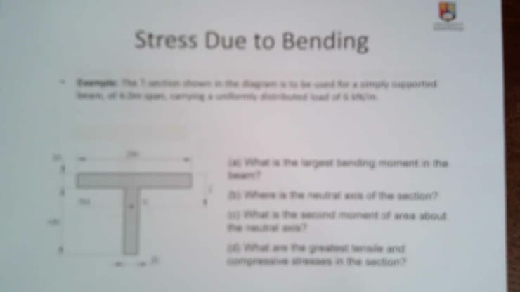 Lecture 24b - Bending stress