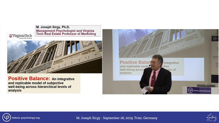 M. Joseph Sirgy: Positive Balance: An integrative and replicable model ...