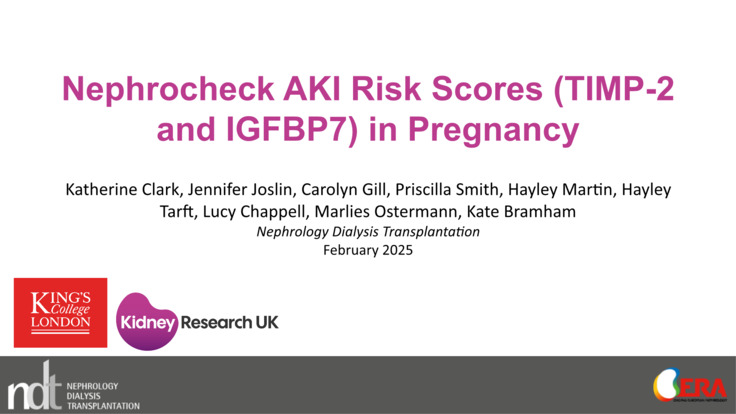 Nephrocheck AKI Risk Scores ( TIMP-2 and IGFBP7 ) in Pregnancy