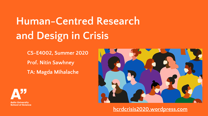 Introduction to Human-Centred Research and Design in Crisis