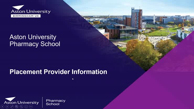 Aston Pharmacy School Hospital Placement Introduction