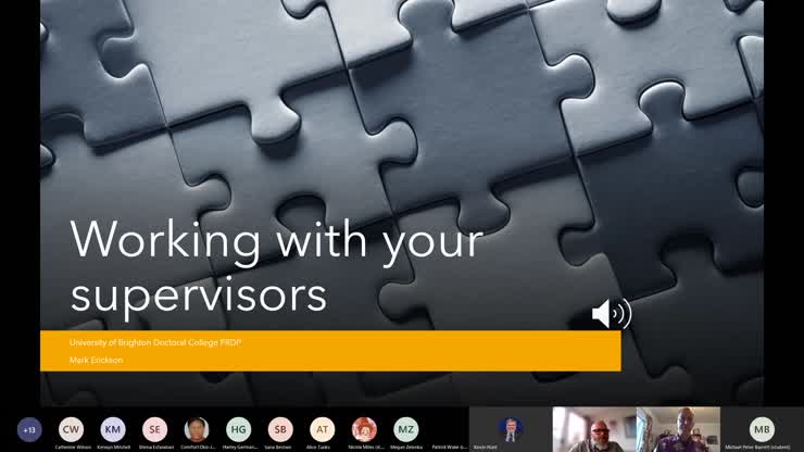 Working with your Supervisor