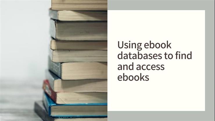 Using ebook databases to find and access ebooks